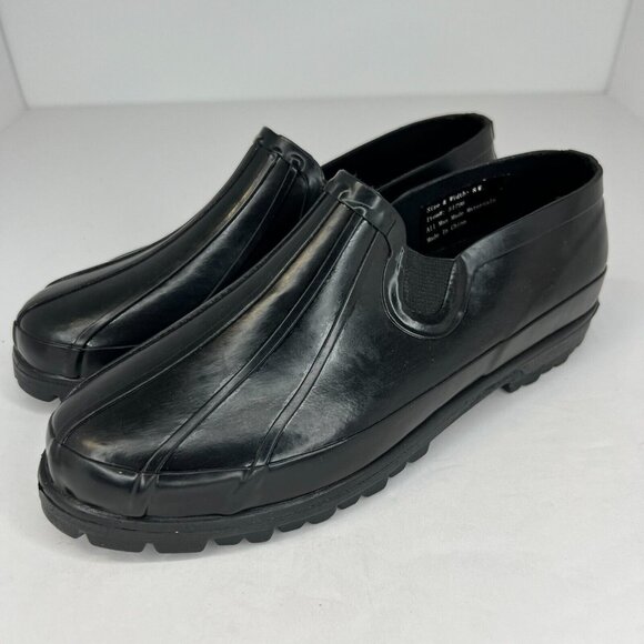 totes | Shoes | Chromatics By Totes Womens 5796 Black Rubber Rain Lined ...